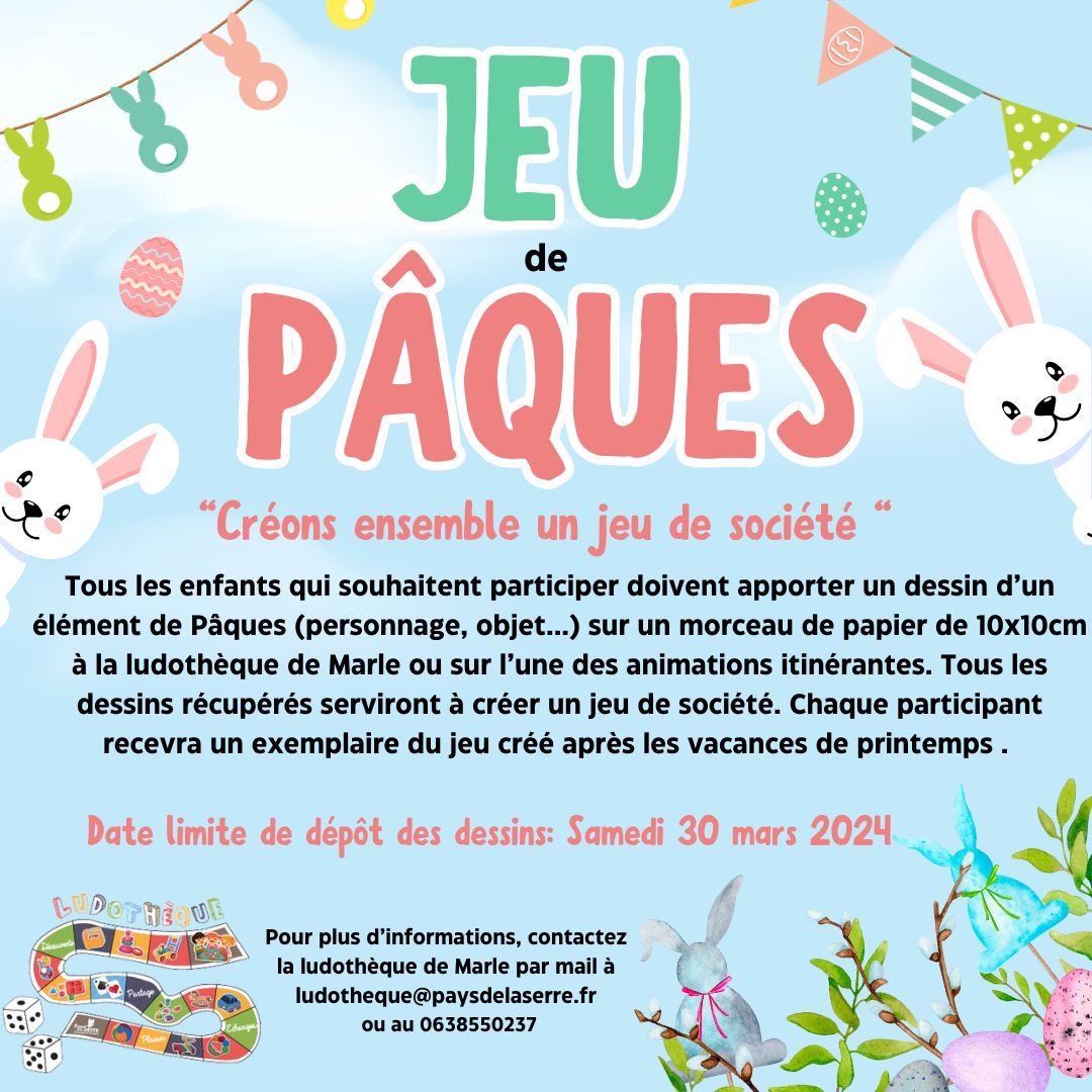 Ludothèque : Jeu de Pâques - Communauté de communes du Pays de la Serre